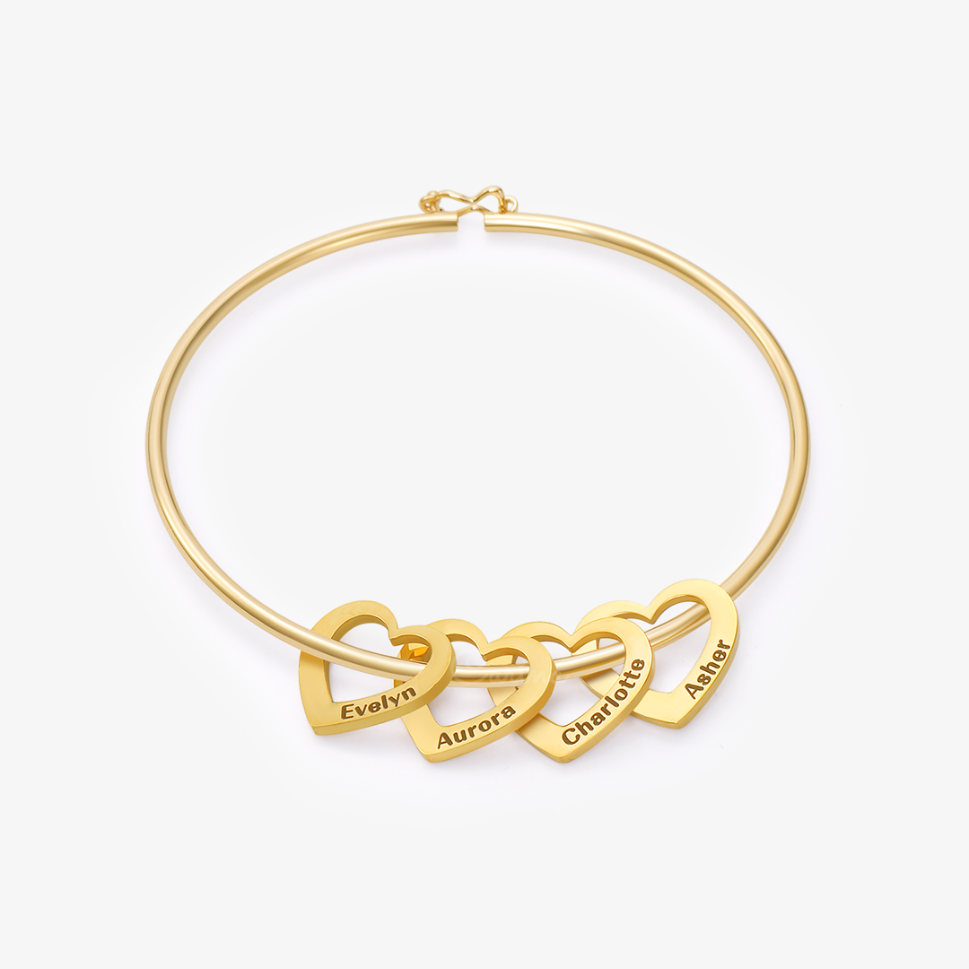 Personalized Hearts Charm Bracelet | CARINA – Carina